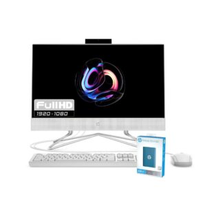 hp 27 all-in-one desktop, 27" fhd display, amd ryzen 5 5625u, 32gb ram, 1tb ssd, pop-up webcam, rj45, hdmi, bluetooth, wi-fi 6, wired kb & mouse, windows 11 home, black