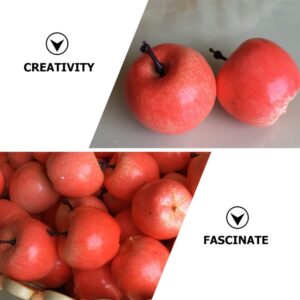 Ipetboom 30pcs Artificial Apple Fruit Simulated Apples Model DIY Supply Teaching Tool Lifelike Apples Prop Faux Apples Prop Backdrop Supply Small Apples Prop Photo Prop Soft Fake Apple Foam