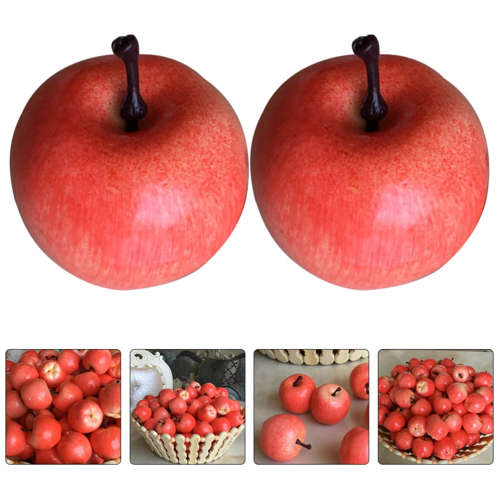 Ipetboom 30pcs Artificial Apple Fruit Simulated Apples Model DIY Supply Teaching Tool Lifelike Apples Prop Faux Apples Prop Backdrop Supply Small Apples Prop Photo Prop Soft Fake Apple Foam