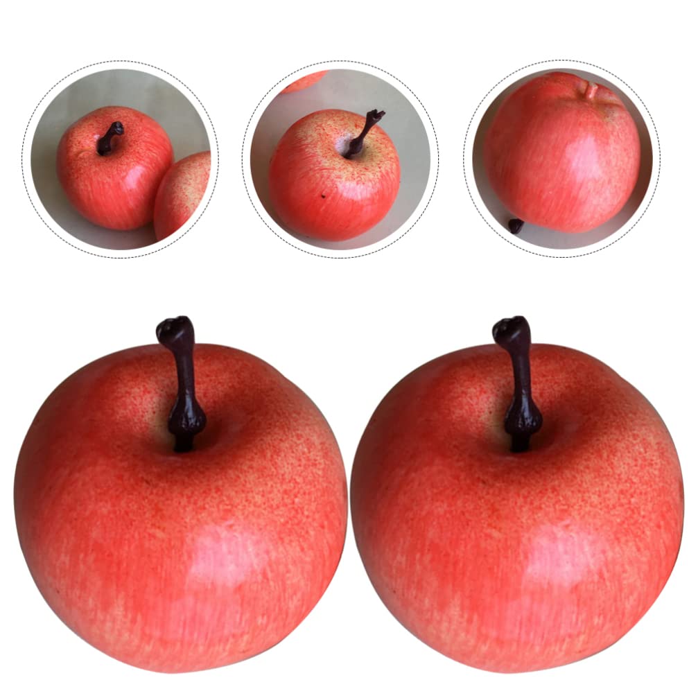 Ipetboom 30pcs Artificial Apple Fruit Simulated Apples Model DIY Supply Teaching Tool Lifelike Apples Prop Faux Apples Prop Backdrop Supply Small Apples Prop Photo Prop Soft Fake Apple Foam