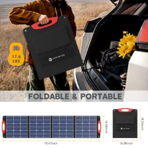 HOPWINN 200W Solar Panel, Apollo-S 200 Portable Solar Panel for Apollo-P 1000 Power Station, 48V Foldable Solar Cell Charger with Kickstand for Outdoors Camping RV Vanlife Yard Off-Grid