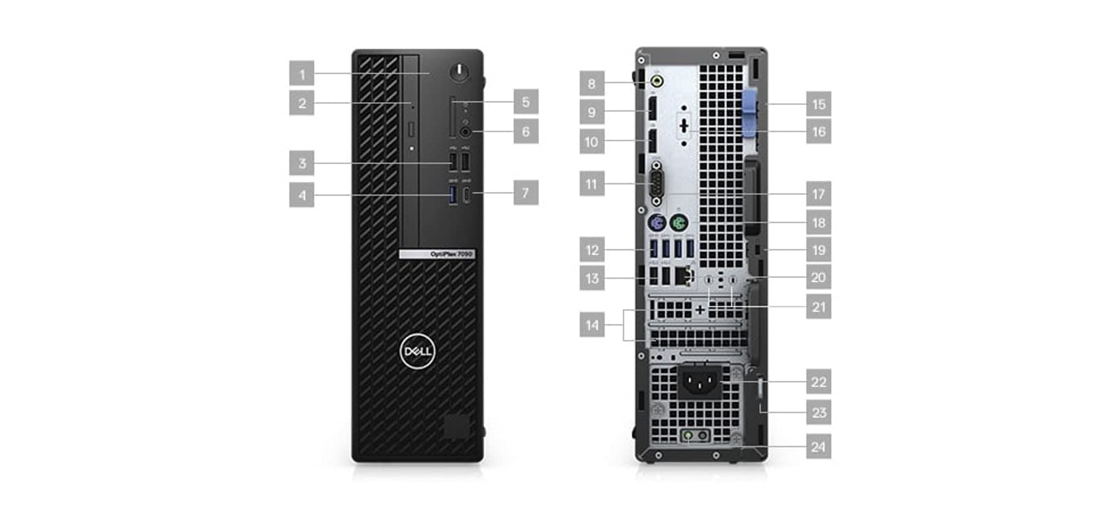 Dell Optiplex 7000 7090 MT Mini Tower Desktop (2021) | Core i9-256GB SSD - 16GB RAM - GT 730 | 10 Cores @ 5.2 GHz Win 11 Pro