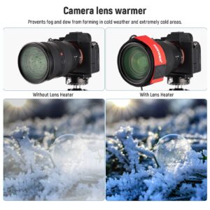 NEEWER USB Lens Heater, 12"/300mm Lens Warmer for DSLR Camera and Telescope, 3 Temperature Regulator Settings, Dew Heater Strip Prevents Dew, Fog & Condensation for Telescope Camera Astrophotography