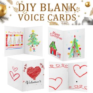 4 Pcs Voice Recordable Greeting Card 30 Seconds Talking DIY Greeting Card, Record and Send your own Custom Voice Message, Music or Sound Effects