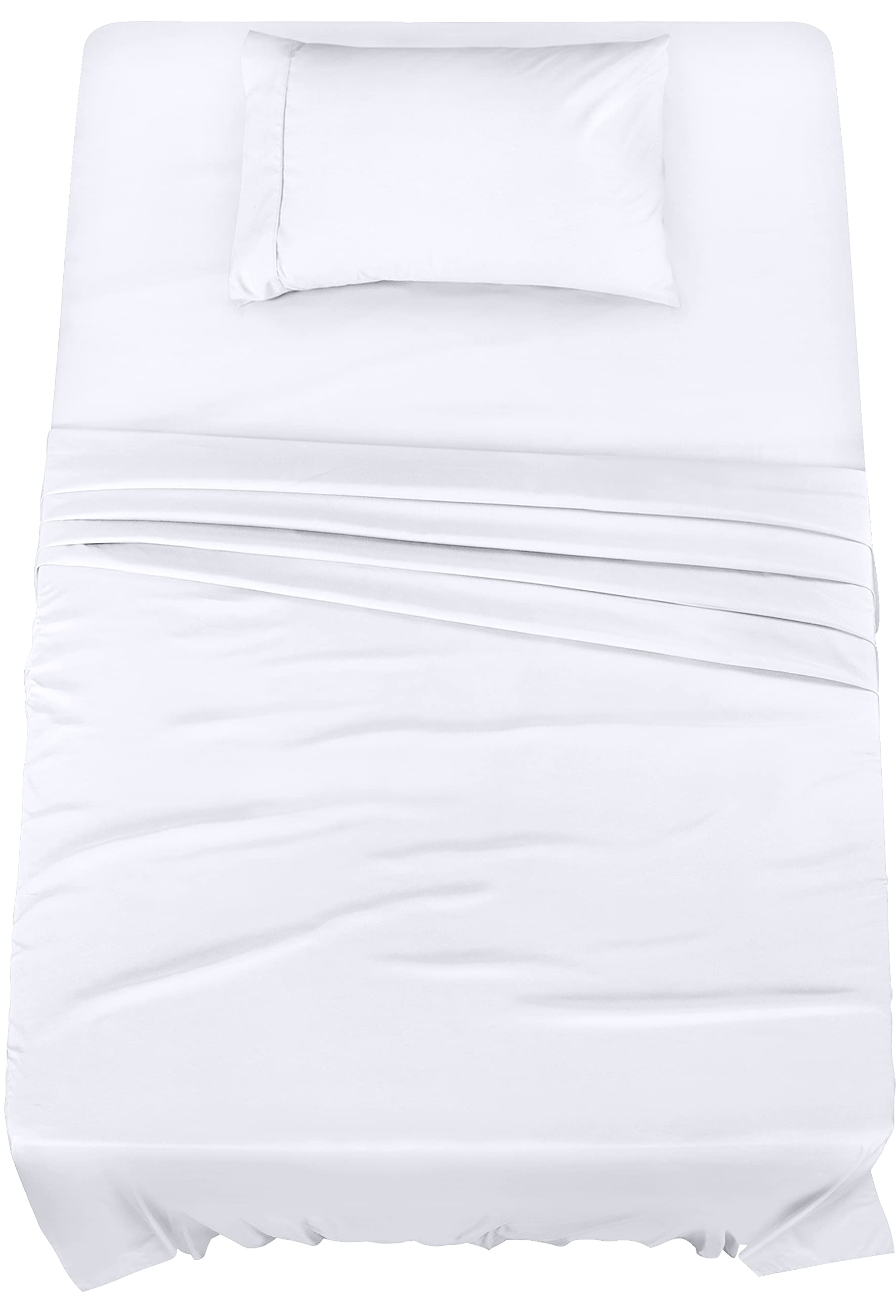 Utopia Bedding Mattress Pad and 3PC Bedsheet Set (TwinXL White)