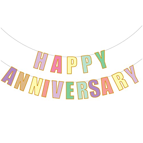 Happy Anniversary Banner, Wedding Anniversary Party Funny Paper Sign Party Supplies