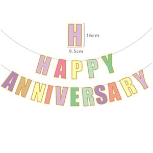 Happy Anniversary Banner, Wedding Anniversary Party Funny Paper Sign Party Supplies