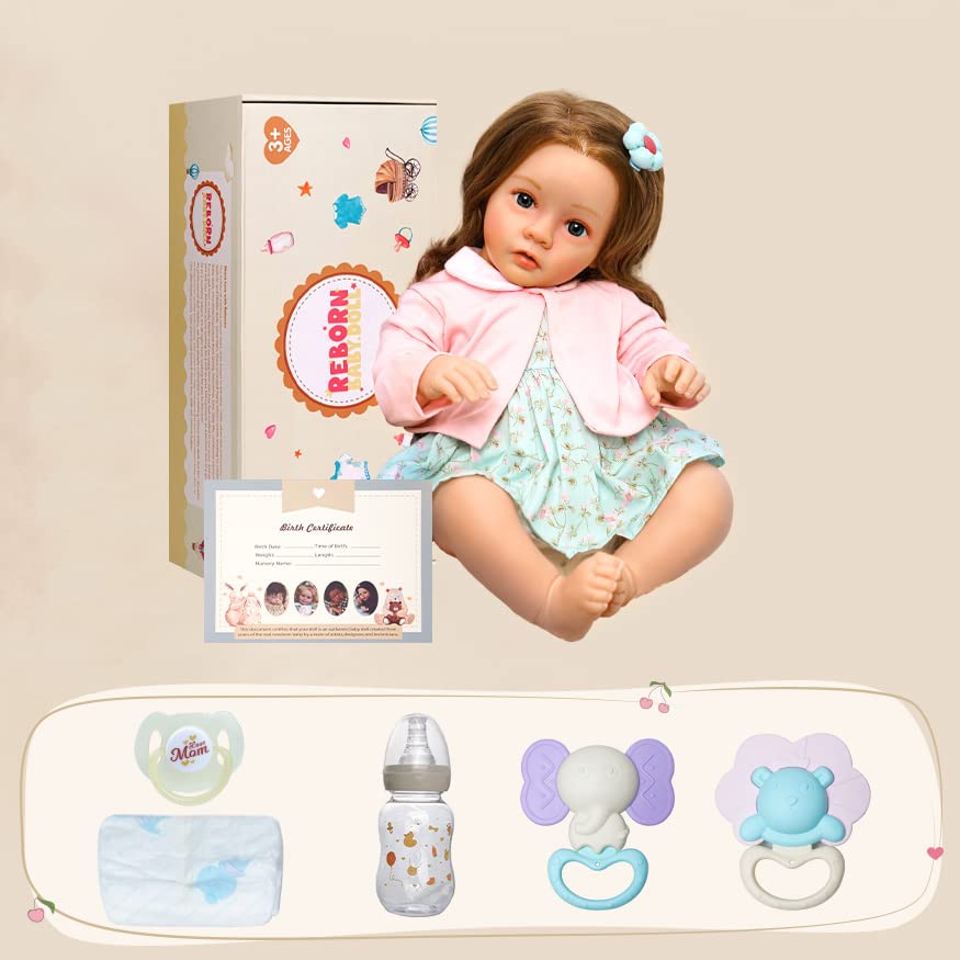 BABESIDE Realistic 20" Newborn Baby Doll - Lifelike 3-6 Months Girl, Soft Body for Ages 3+