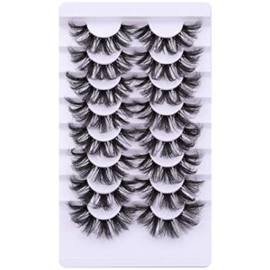 Cluster Mink Lashes Fluffy Eyelashes Long Thick Dramatic Individual Lashes Extension Wispy 6D Volume Eyelash 19-22MM zanlufly Eyelashes Pack