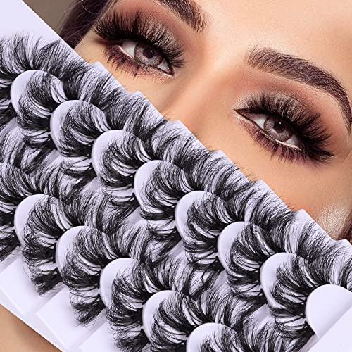 Cluster Mink Lashes Fluffy Eyelashes Long Thick Dramatic Individual Lashes Extension Wispy 6D Volume Eyelash 19-22MM zanlufly Eyelashes Pack