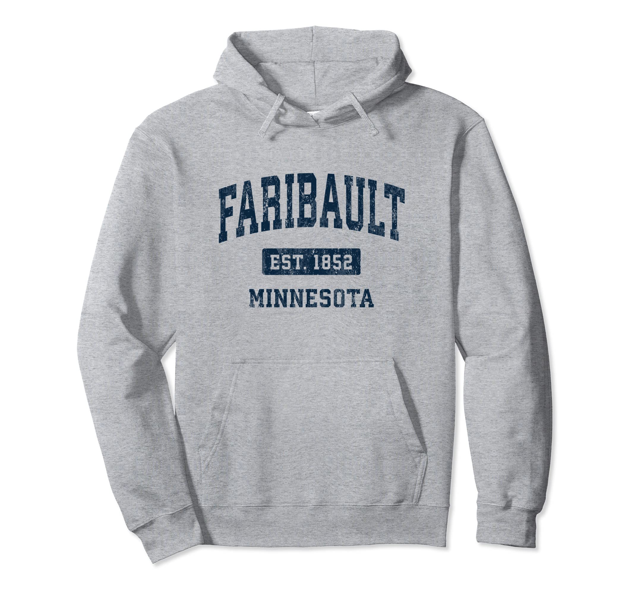 Faribault Minnesota MN Vintage Athletic Sports Design Pullover Hoodie