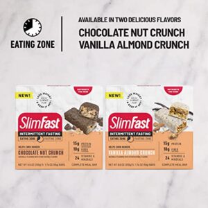 SlimFast Intermittent Fasting- Complete Meal Protein Bars, Vanilla Almond Crunch, 5 Bars (Pack of 1)