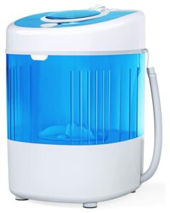 tabu mini portable washing machine, small washer no dryer, 7.7lbs small semi-automatic compact washer, timer control single semi-clear tub1