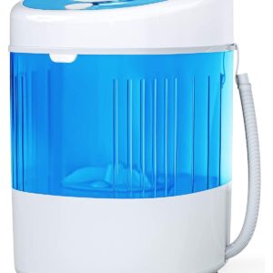 TABU Mini Portable Washing Machine, Small Washer no dryer, 7.7lbs Small Semi-Automatic Compact Washer, Timer Control Single Semi-Clear Tub1