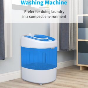 TABU Mini Portable Washing Machine, Small Washer no dryer, 7.7lbs Small Semi-Automatic Compact Washer, Timer Control Single Semi-Clear Tub1