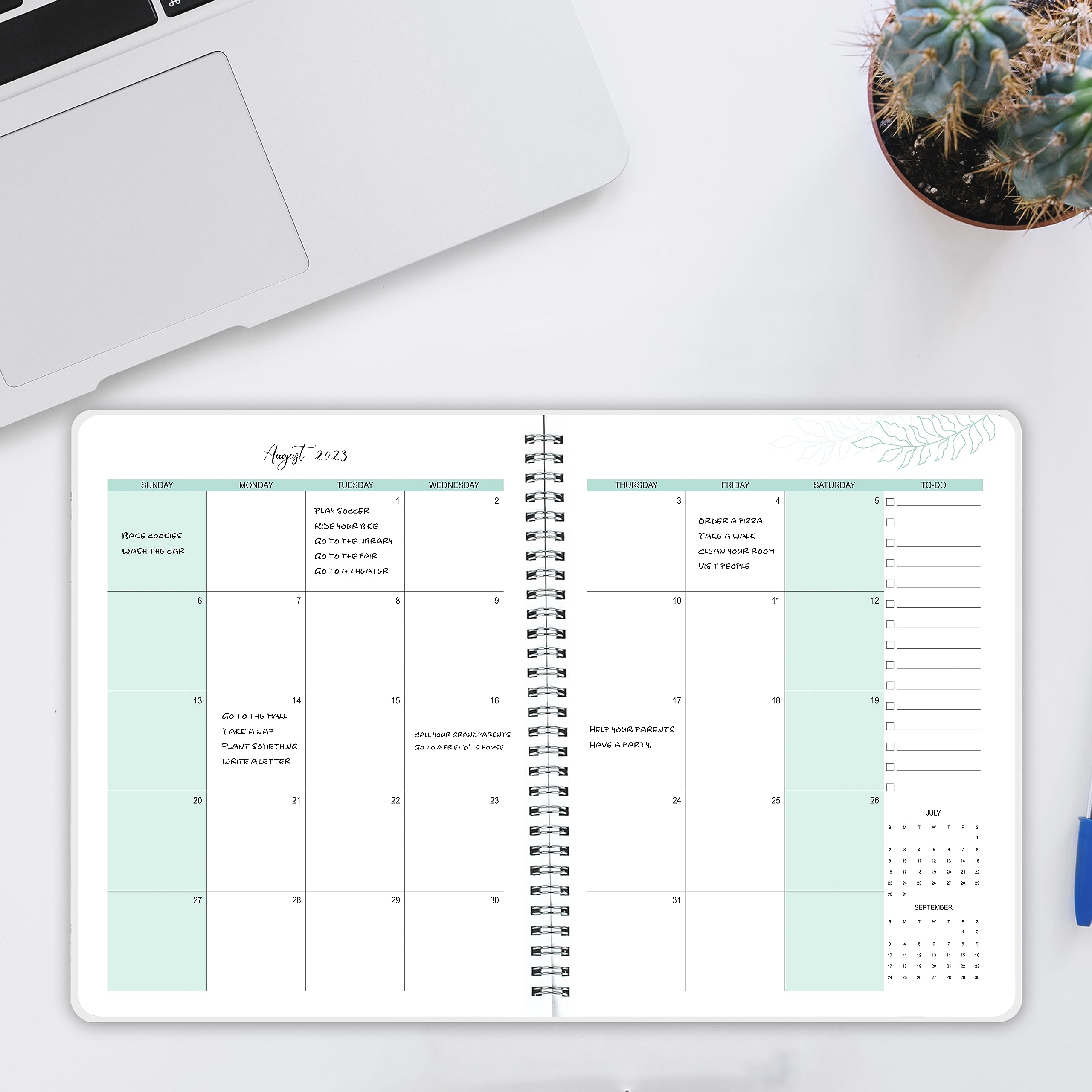 Calendar Planner 2023-2025,Simple Monthly Planner 7" x 9" PVC Cover Flexible Binding With Goals To Do List, Easily Organizes Your Tasks To Boost Productivity - Runs fromJuly 2023 - June 2025