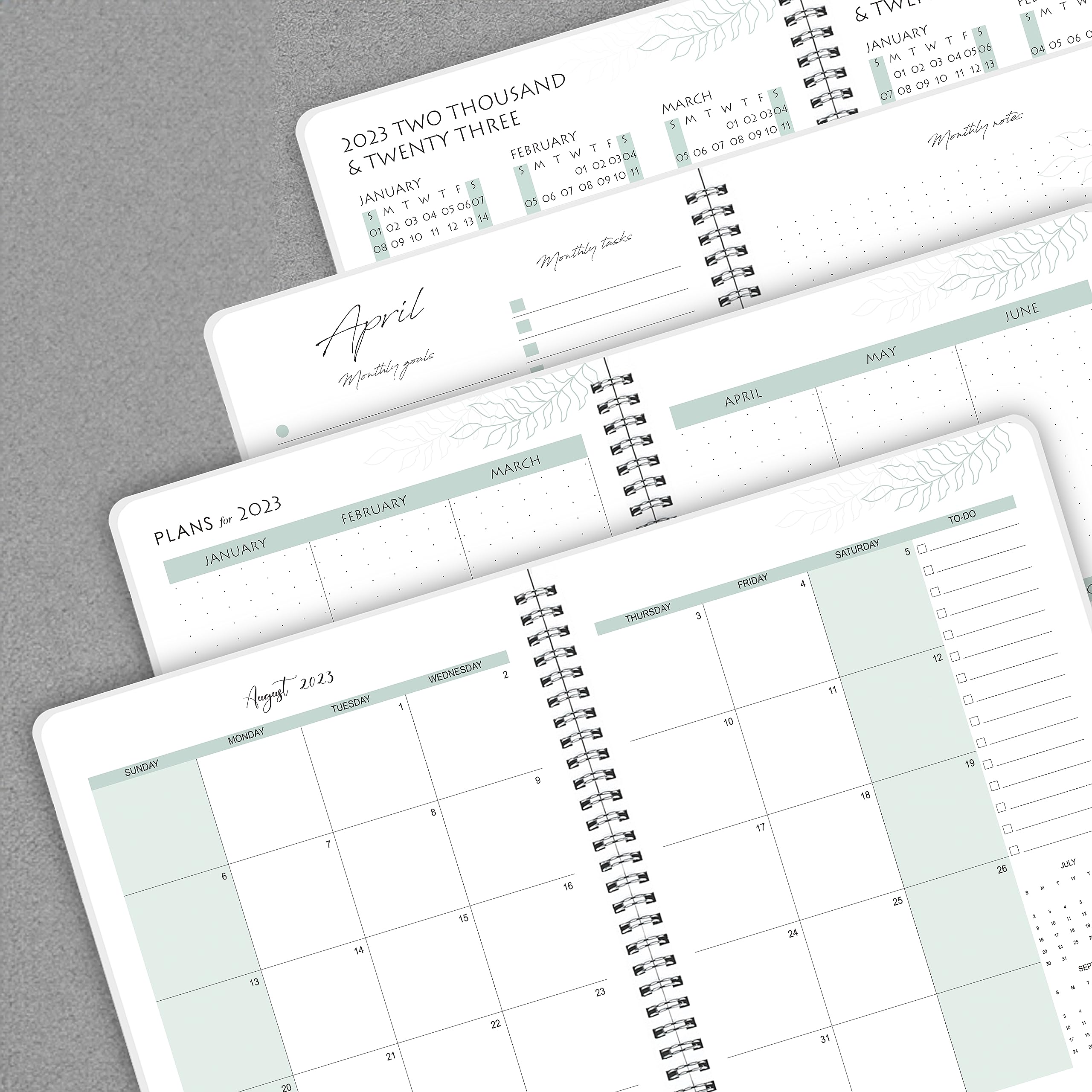 Calendar Planner 2023-2025,Simple Monthly Planner 7" x 9" PVC Cover Flexible Binding With Goals To Do List, Easily Organizes Your Tasks To Boost Productivity - Runs fromJuly 2023 - June 2025