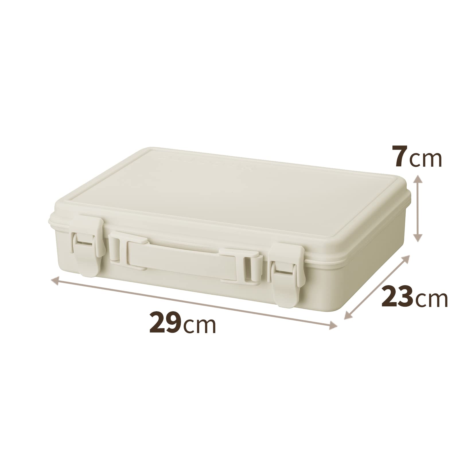 Tenma Lightweight and Easy to Handle Plastic Storage Box, Perfect for B5 Size Notebooks, Sewing Box, Small Items, Hakot, Off-White, Width 11.4 x Depth 9.1 x Height 2.8 inches (29 x 23 x 7 cm) [Size: