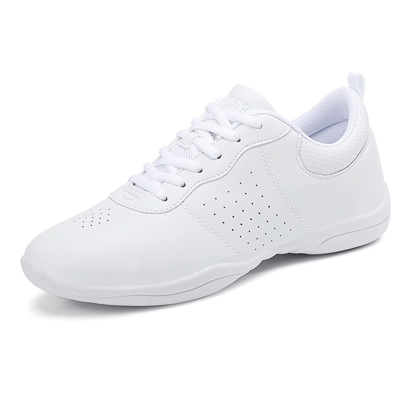 FOFOWHAT Dance Shoes for Women Training Competition Dance Cheer Sneakers Athletic Performance Tennis Walking Shoes White Size 5.5 Female