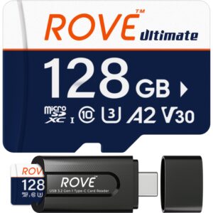 ROVE R3 Dash Cam | Hardwire Kit | 128GB Micro SD Card