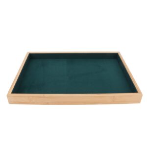 Jewelry Tray , Scratch Resistant Jewelry Tray, Elegant Wooden Jewelry Display (Green)