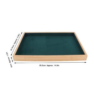 Jewelry Tray , Scratch Resistant Jewelry Tray, Elegant Wooden Jewelry Display (Green)