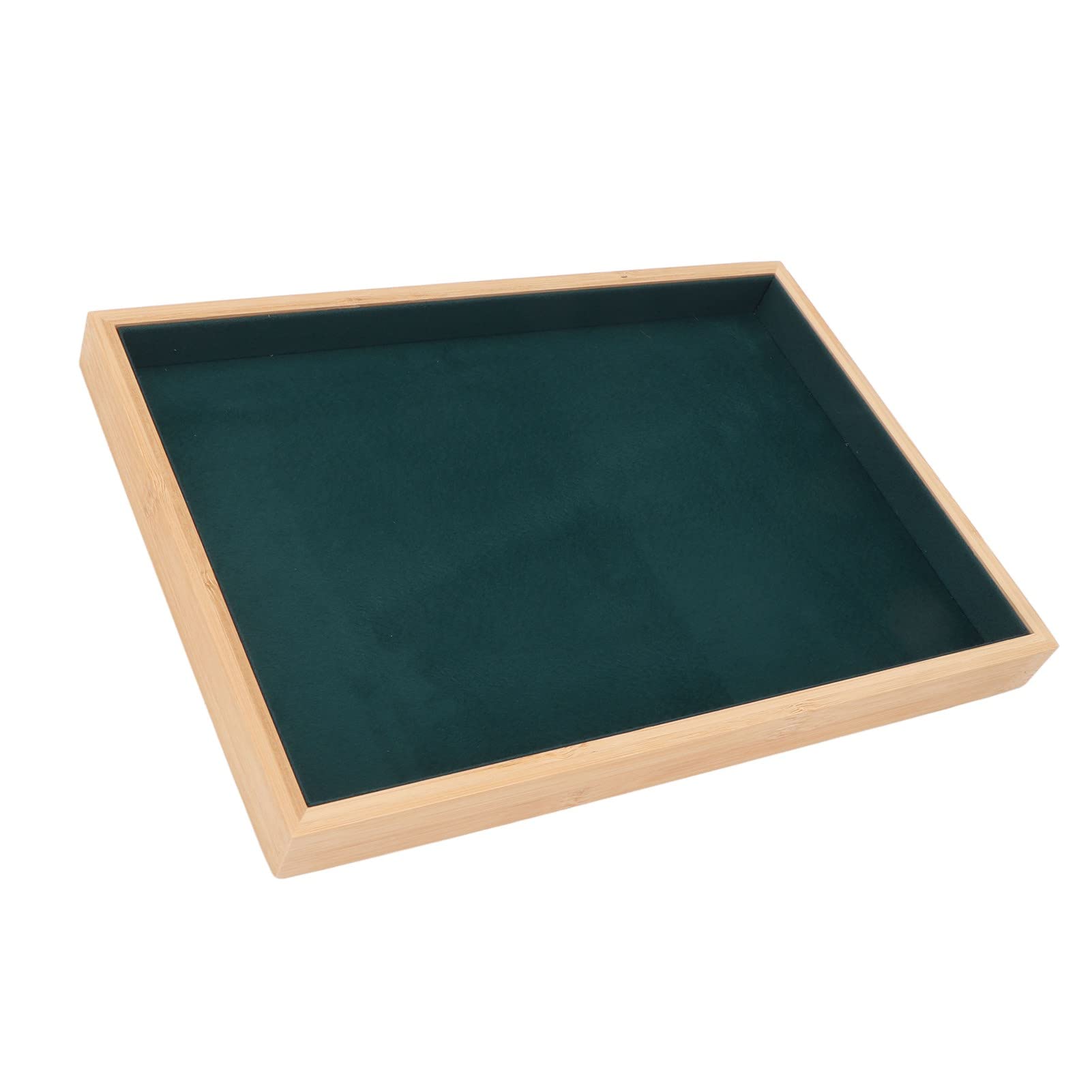 Jewelry Tray , Scratch Resistant Jewelry Tray, Elegant Wooden Jewelry Display (Green)