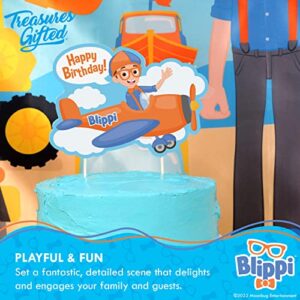 Treasures Gifted Officially Licensed Blippi Cake Topper Vehicle - Blippi Cake Decorations - Blippi Birthday Cake Topper - Blippi Birthday Party Supplies - Blippi Cake Toppers - Blippi Party Supplies