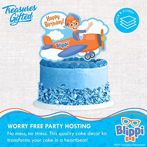 Treasures Gifted Officially Licensed Blippi Cake Topper Vehicle - Blippi Cake Decorations - Blippi Birthday Cake Topper - Blippi Birthday Party Supplies - Blippi Cake Toppers - Blippi Party Supplies