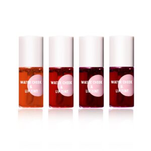 xingxyuel 4pcs lip tint stain set velvet lip stain lip gloss lip and cheek tint non sticky tinted lip gloss long lasting liquid lipstick set