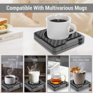 Coffee Warmer for Desk Auto Shut Off, Beverage Mug Warmer with Auto On/Off, Coffee Mug Warmer with Auto-Off Timer, Electric Coffee Cup Warmer with 3-Temp Settings, Warm Gift for Your Love