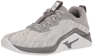 mizuno ts-01 women's cross trainer, grey-white, 6.5