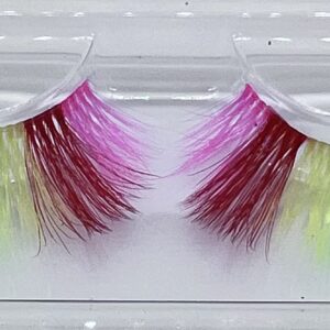 Alluring Synthetic Mink Lashes Reusable Strip False Eyelashes Cat-Eye, Fun Colored 3D Look Lashes, 2 Layers (Rainbow)