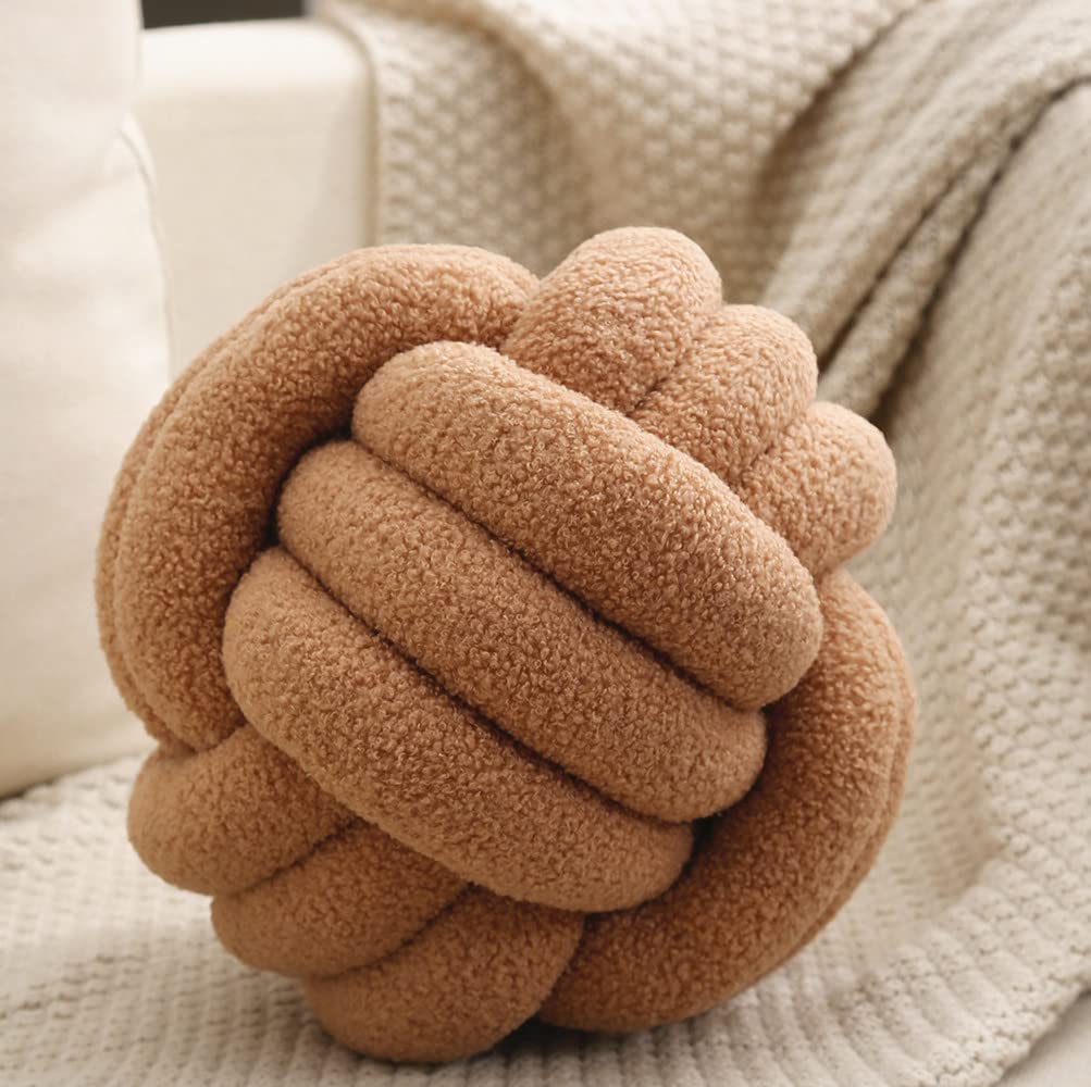 Vdoioe Knot Pillow Ball,Round Knot Throw Pillow Home Decorative Ball Pillow Soft Knotted Pillow for Living Room Bed Couch Sofa