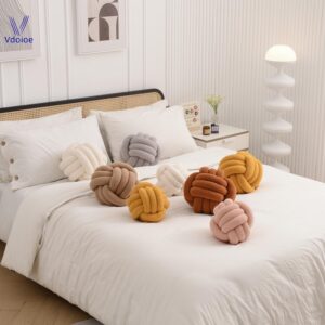 Vdoioe Knot Pillow Ball,Round Knot Throw Pillow Home Decorative Ball Pillow Soft Knotted Pillow for Living Room Bed Couch Sofa