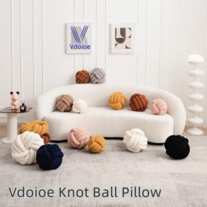 Vdoioe Knot Pillow Ball,Round Knot Throw Pillow Home Decorative Ball Pillow Soft Knotted Pillow for Living Room Bed Couch Sofa