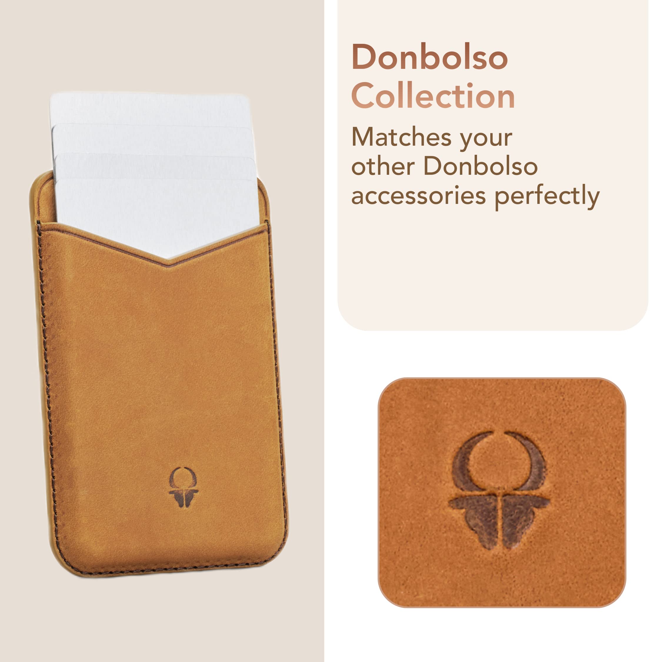 DONBOLSO Leather Case for iPhone 14 Pro Max + Wallet Bundle - Classic Leather with Anti-Scratch Microfiber Lining