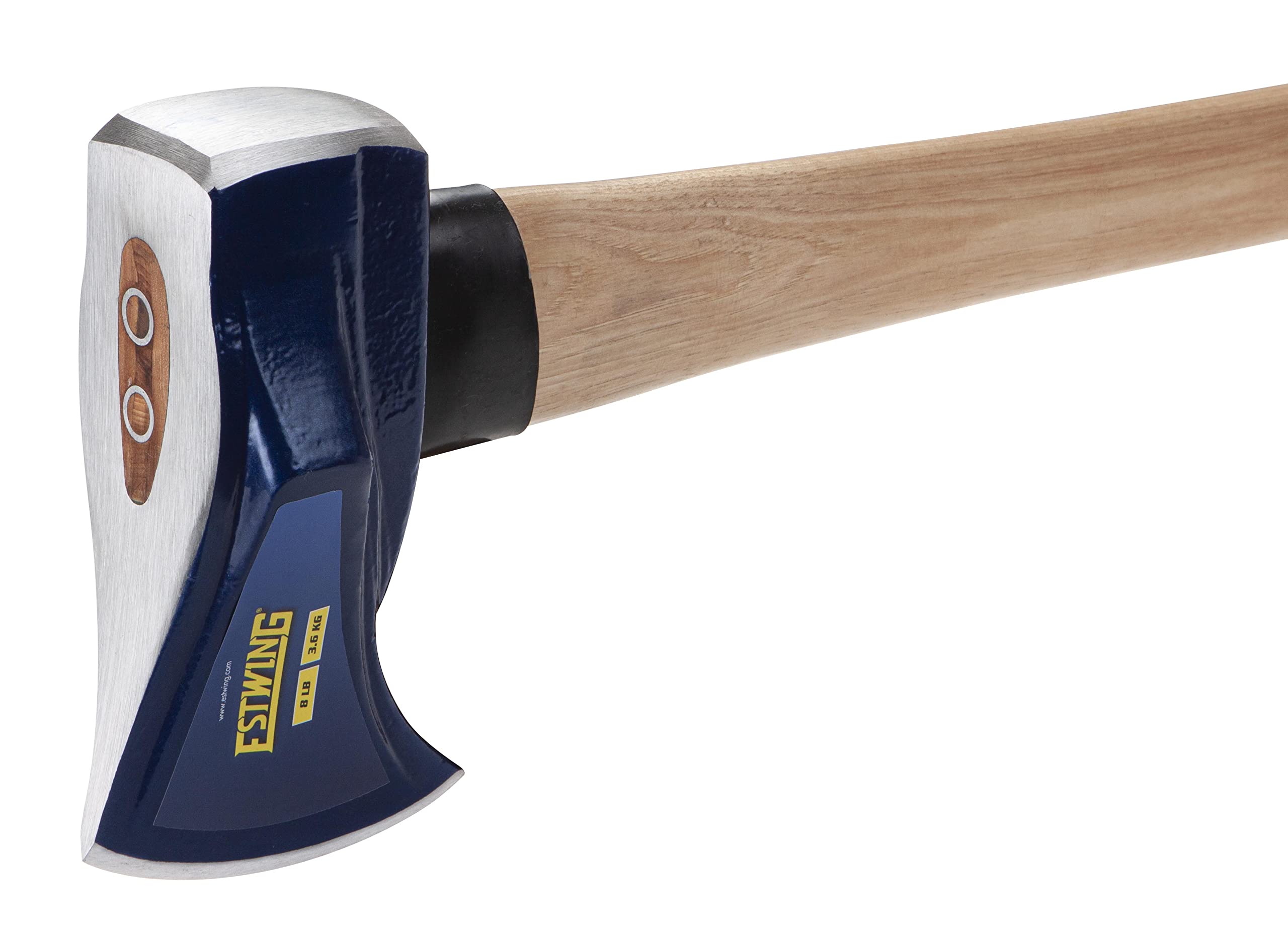 Estwing 8 Pound Wood Splitting Maul Tool with 36 Inch Hickory Wooden Handle, Steel Blade, and Superior Shock Absorption for Effortless Wood Splitting