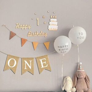 1st BaBy Birthday Banner First Birthday Decorations Burlap Banner for Boy or Girl Highchair Banner BaBy Birthday Party Decorations