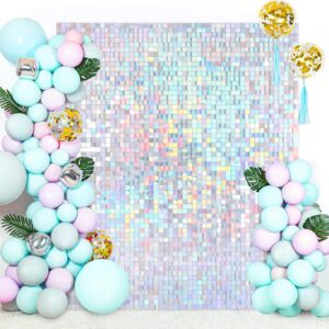 shimmer wall backdrop sequin panels 24 packs-sparkly backdrop for bridal shower birthday backdgrounds advertising rainbow silver ceremony wedding parties panel