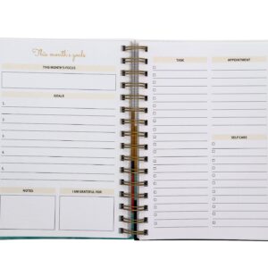 2023 Weekly and Monthly Planner - DRYEUUR Weekly Academic Planner 12 Monthly Tabs , 6.3"×8.4", Hardcover, Simple Design for Productivity