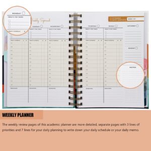 2023 Weekly and Monthly Planner - DRYEUUR Weekly Academic Planner 12 Monthly Tabs , 6.3"×8.4", Hardcover, Simple Design for Productivity