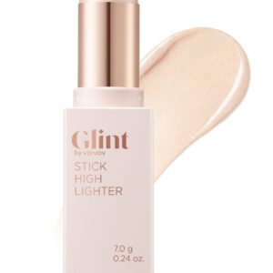 Glint Stick Highlighter (Dewy Moon, 0.3oz) - Multi-Use Illuminator Stick, Creamy & Blendable Color | Korean Skincare