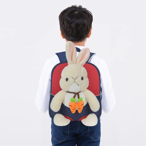 Voici et Voila Toddler Backpack Girls Sttuffed Animal Backpack Kids Preschool Backpack Kawaii Bunny Toys Preschool Cute Backpack Small Cartoon Bag for Kids 3-5 Years Old for Boys Girls