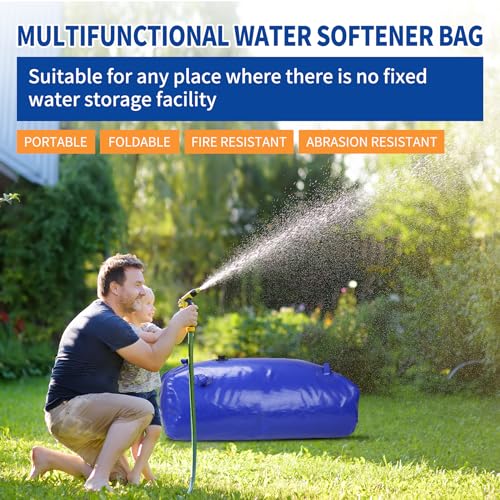 113L/30gal Water Bladder Storage Containers, Foldable Portable Water Tank Large Capacity Soft Water Bag, Drought Resistance, Fire Prevention, Emergency Water