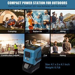 Mellif Portable Power Station for Makita 18v Battery, 200W Cordless Inverter AC Outlet with Dual USB, DC 18V to AC 120V Generator for Outdoor Camping Travel RVs Home Use (Battery Not Included)