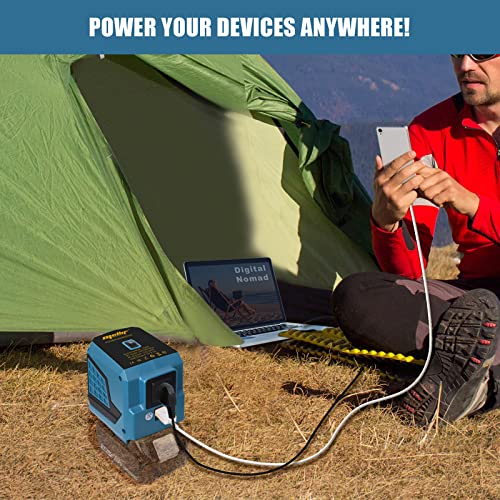 Mellif Portable Power Station for Makita 18v Battery, 200W Cordless Inverter AC Outlet with Dual USB, DC 18V to AC 120V Generator for Outdoor Camping Travel RVs Home Use (Battery Not Included)