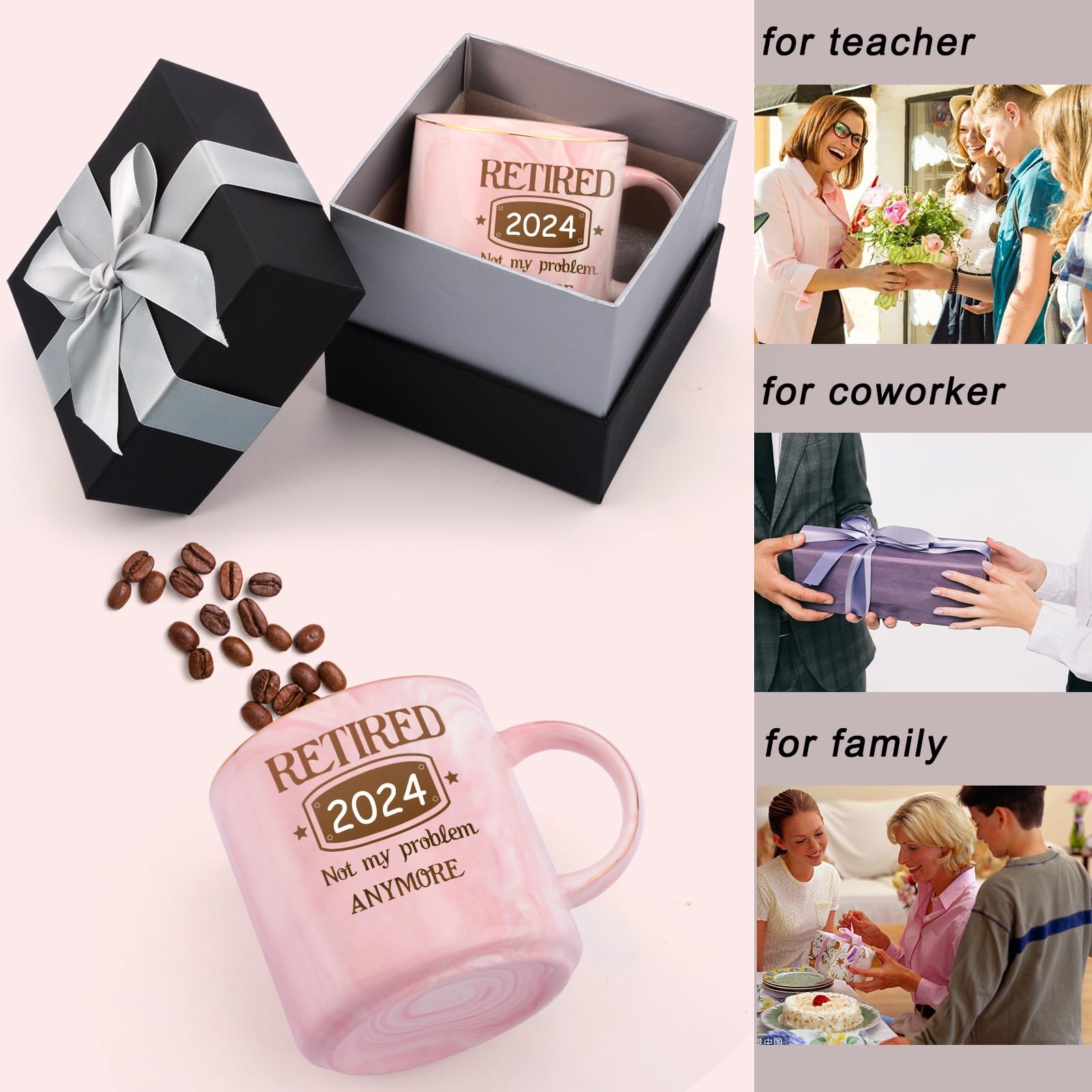 Retirement Gifts for Women,2023 Funny Christmas Retiring Gifts for Coworker Happy Retirement Coffee Mug for Retired Best Friends Farewell Goodbye Gift for Female Boss Teacher Nurse Retiree Mom Grandma