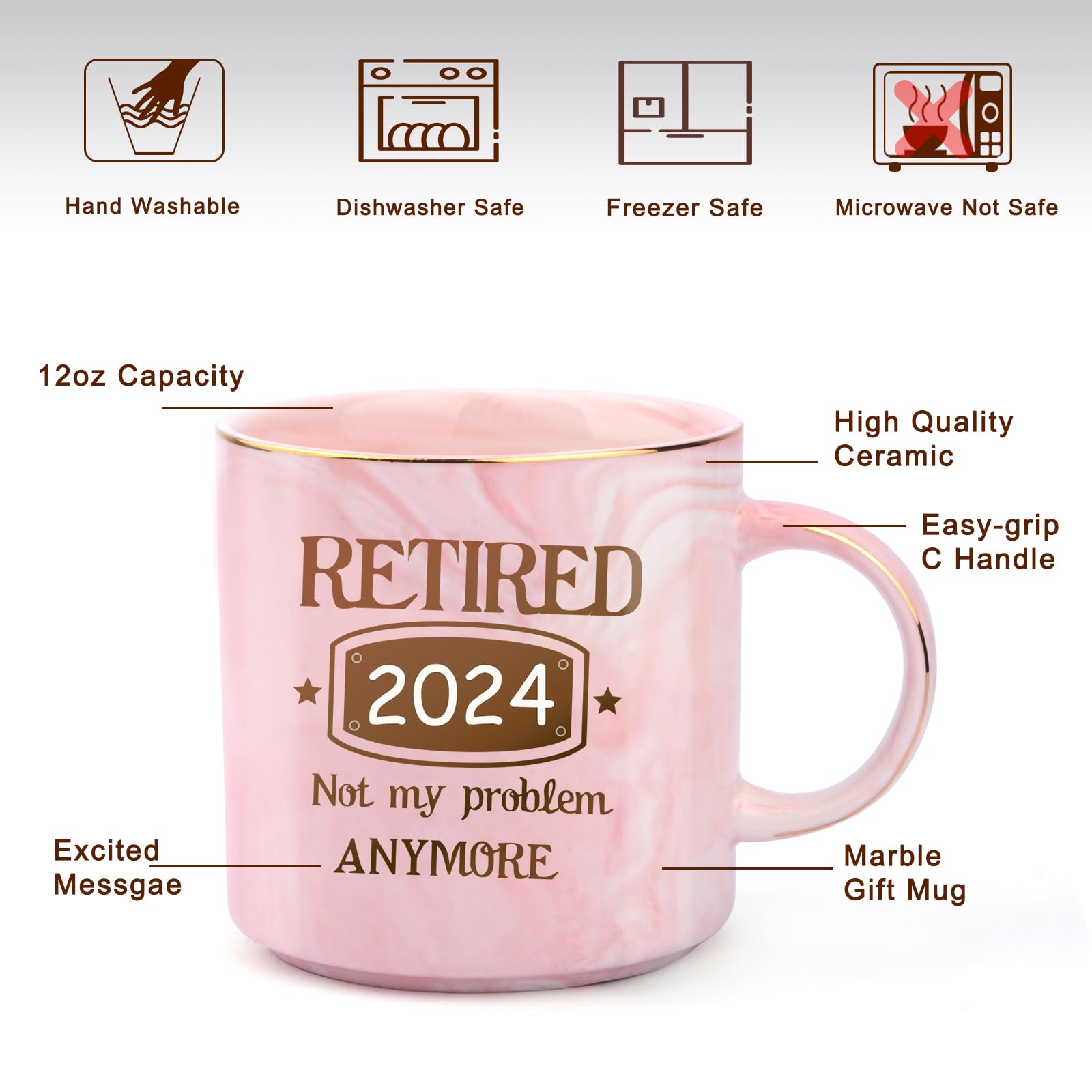 Retirement Gifts for Women,2023 Funny Christmas Retiring Gifts for Coworker Happy Retirement Coffee Mug for Retired Best Friends Farewell Goodbye Gift for Female Boss Teacher Nurse Retiree Mom Grandma