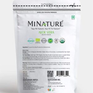 minature Combo of Three- Aloe Vera Powder, Orange Peel Powder and Walnut Shell Powder - Skin Care - 227 g Each